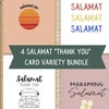 4 Printable Filipino Salamat Thank You Cards Bundle | Instant Download ...