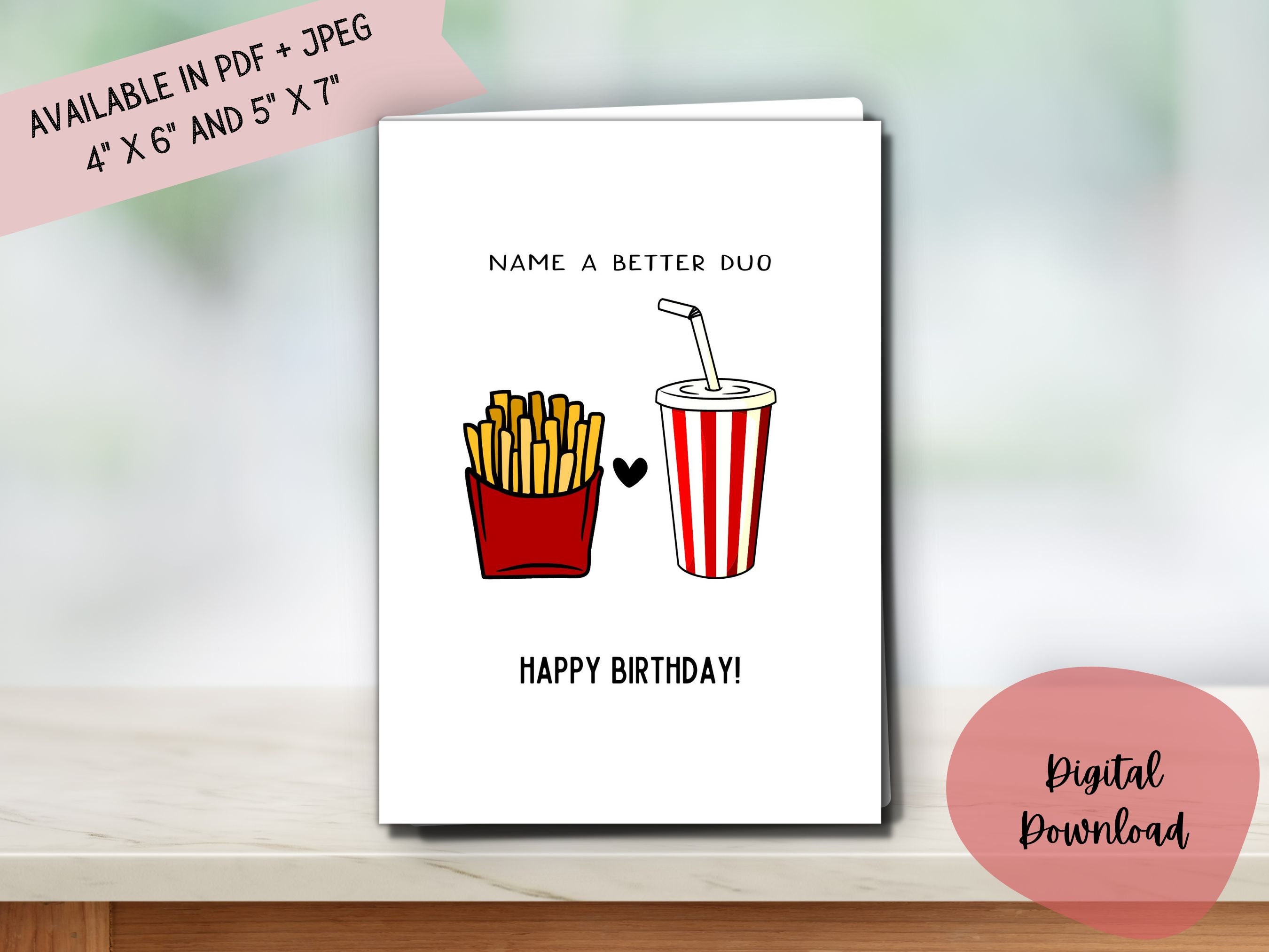 Printable Birthday Card Instant Download Digital Download Birthday ...