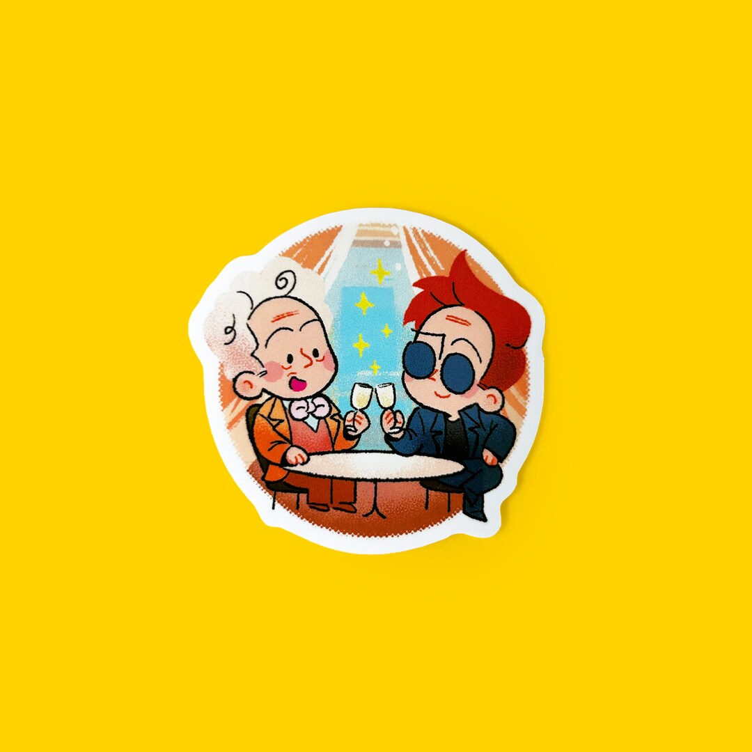 Aziraphale & Crowley 2" Stickers PREORDER | Good Omens - Etsy