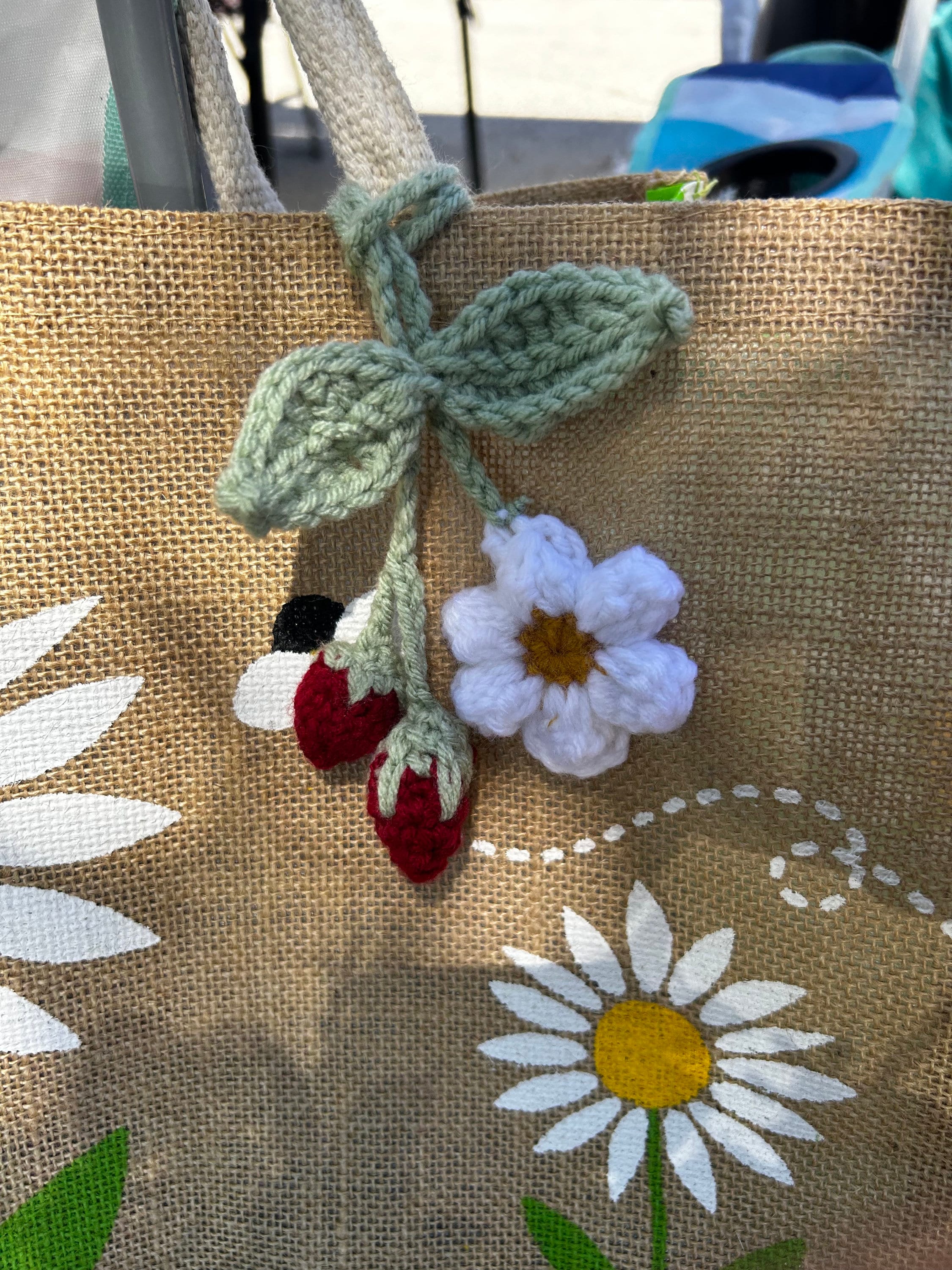 Crochet Bag Charm Crochet Strawberry Strawberry Charm - Etsy