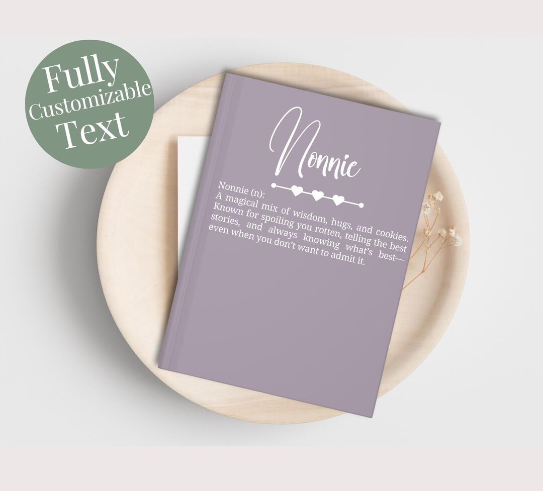 Personalized Grandma Journal Nonna's Memories Grandmother Definition ...