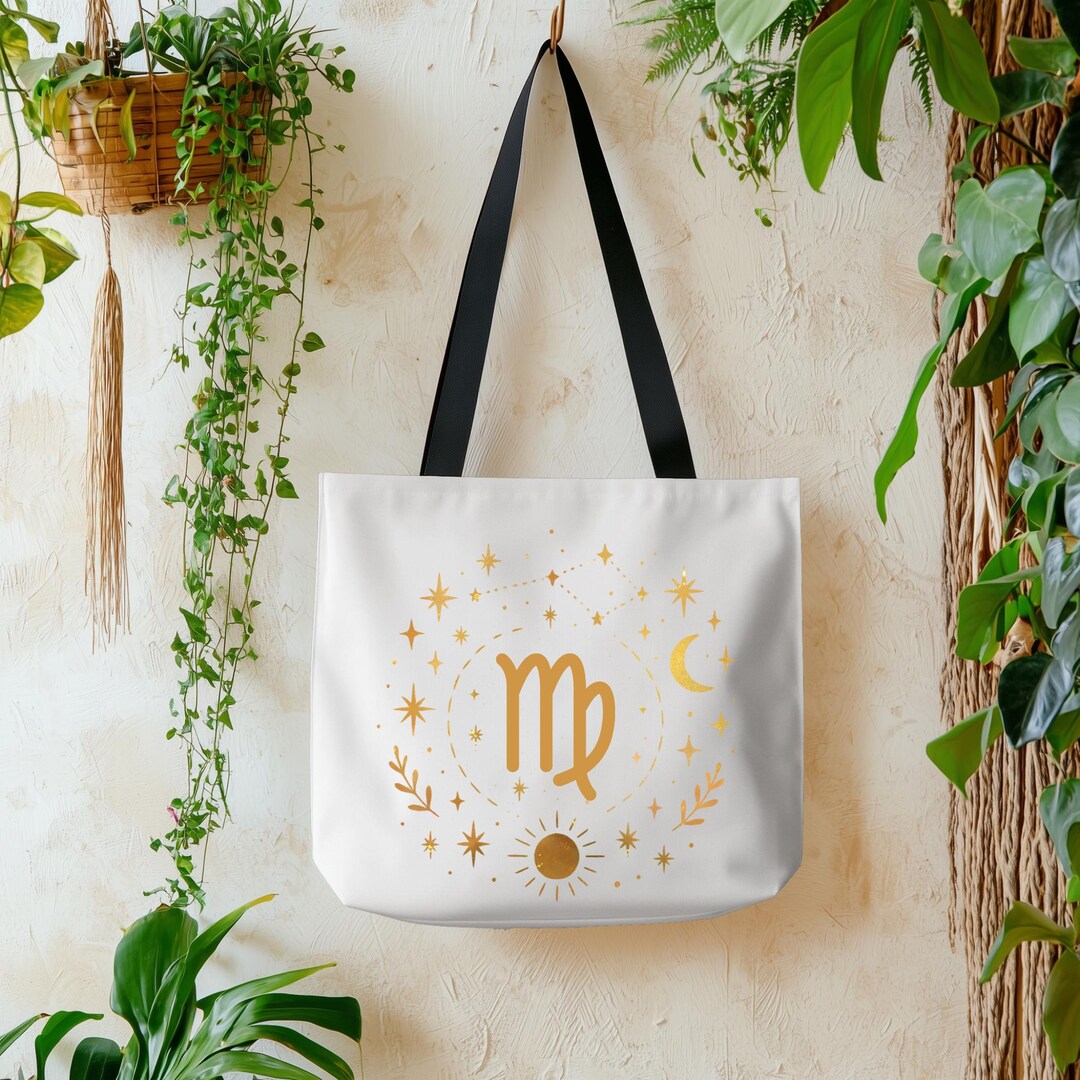 Celestial Zodiac Sign Tote Bag Zodiac Star Sign Gift Horoscope Themed ...