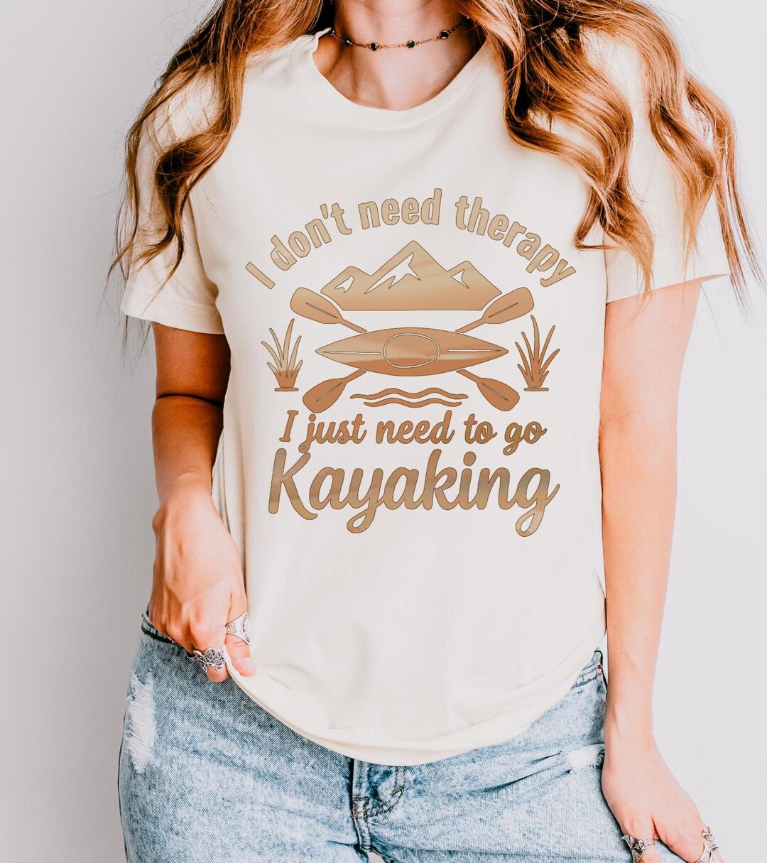 Kayaker T-shirt Funny Kayak Shirt for Women Lake Kayaking Tee Summer ...