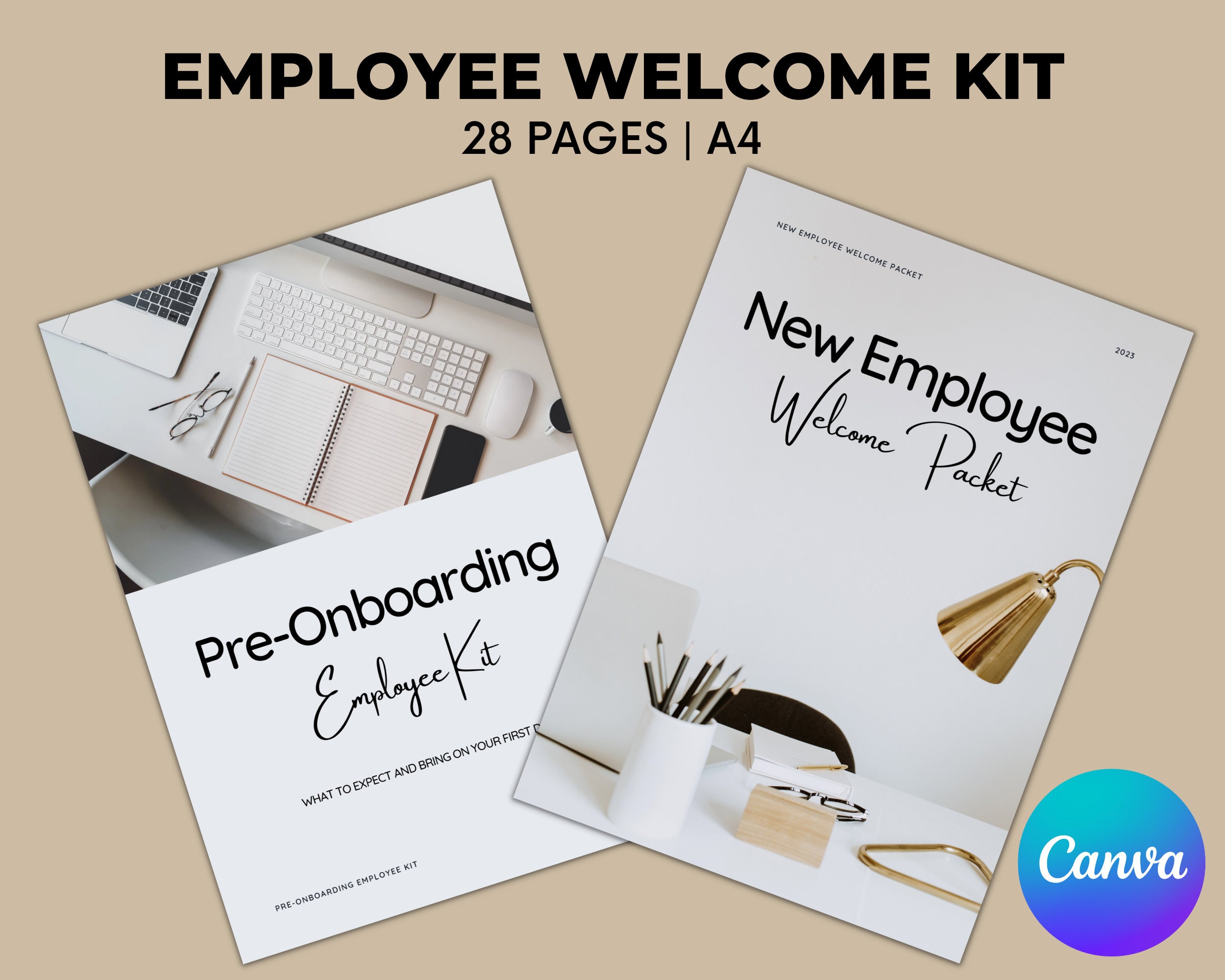 Employee Welcome Package | Employee Onboarding | Canva Template | Employee Handbook Editable ...