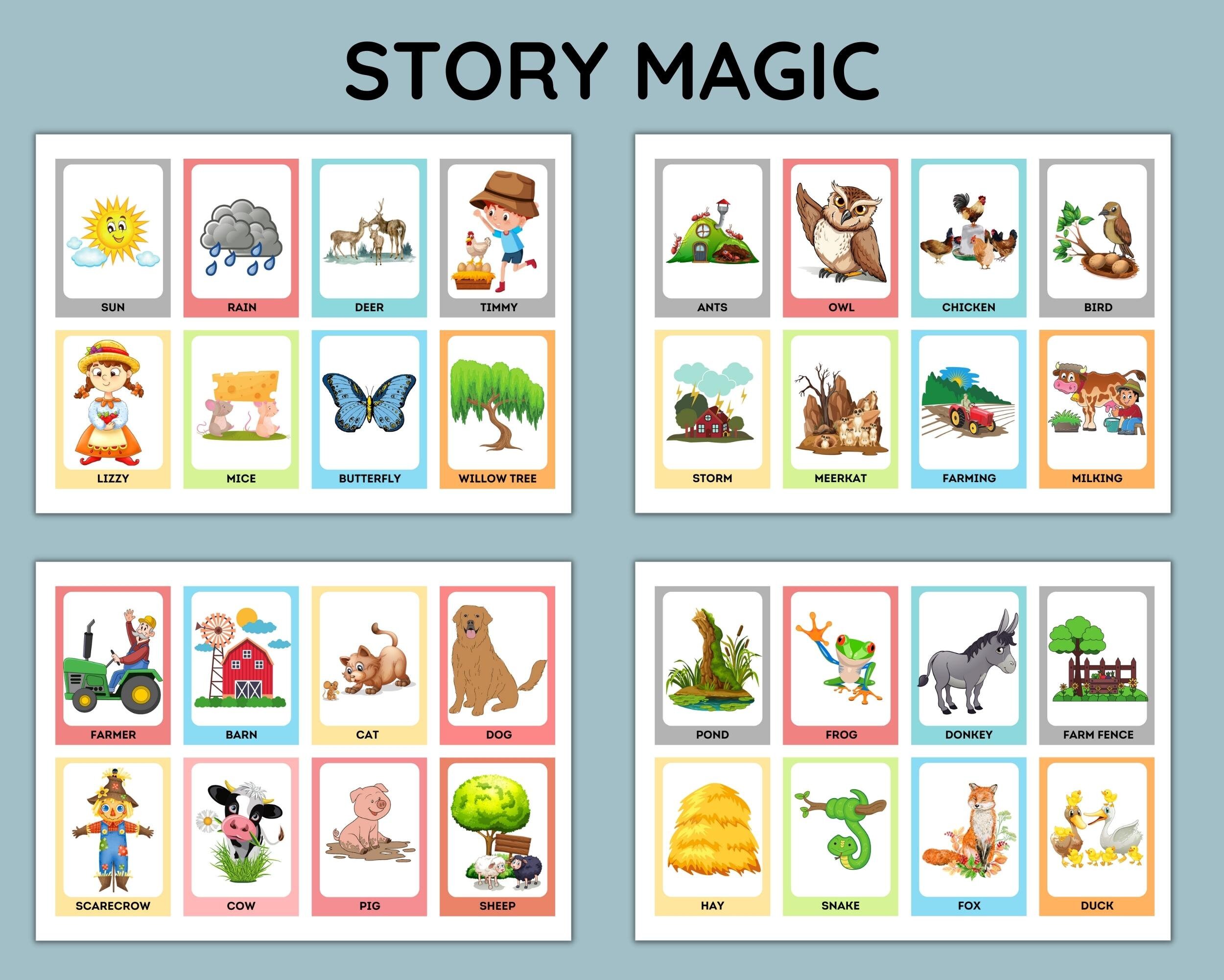 Story Magic Card Game: Farm Animals Storytelling Flashcards (digital ...