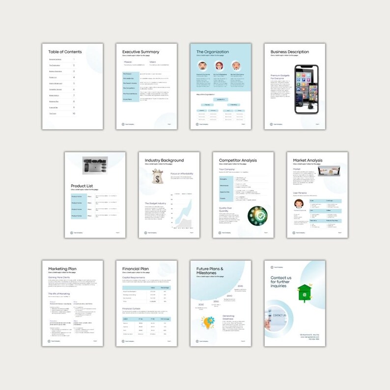Editable Business Plan Template: Canva Design (instant Download) - Etsy