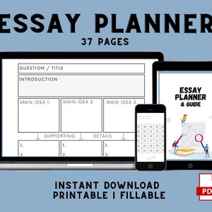 Essay Planner Printable Pack Reference/bibliography Planning Source ...