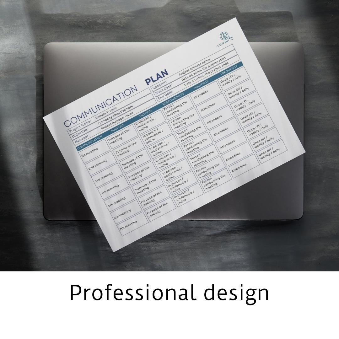 Company Communication Plan Template | Project Communication Management ...