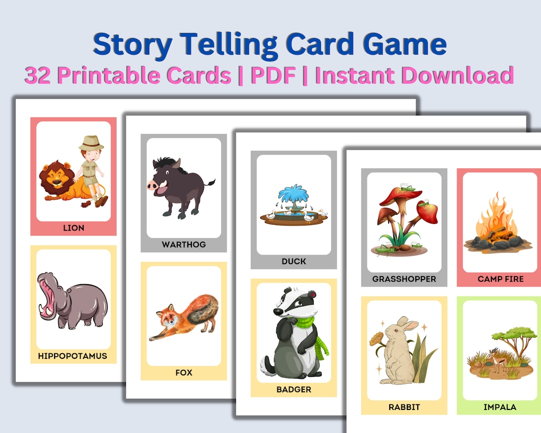 Story Telling Card Game | Story Telling Flashcards | Homeschool ...