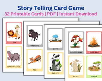 Story Telling Card Game Story Telling Flashcards Homeschool Printable ...