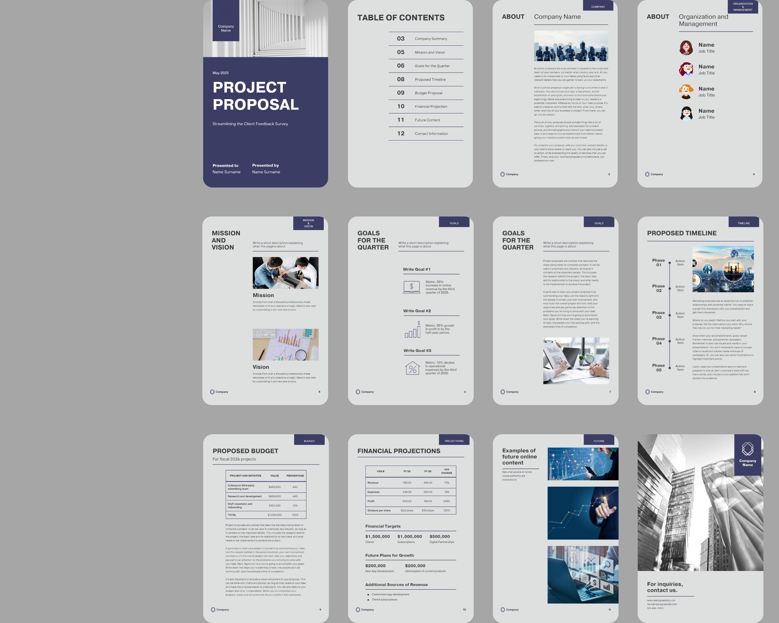 Project Proposal Template Edit in CANVA Client Proposal Template ...