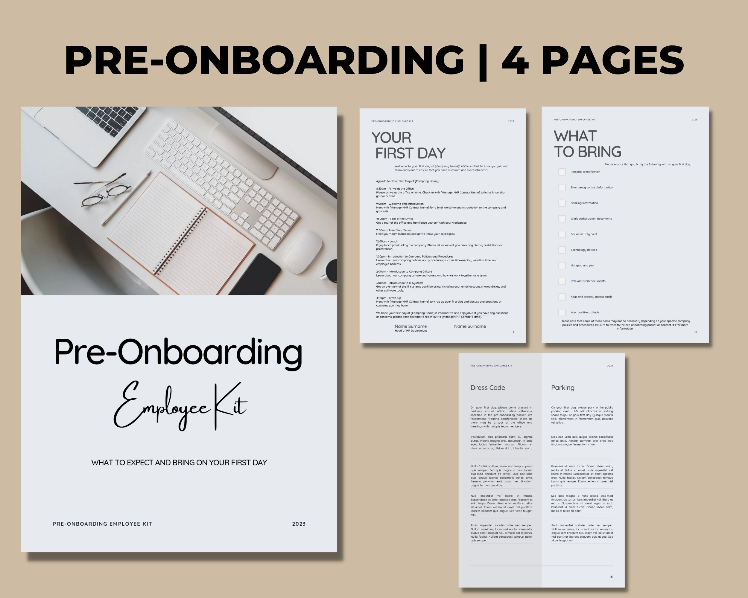 Employee Welcome Package | Employee Onboarding | Canva Template | Employee Handbook Editable ...