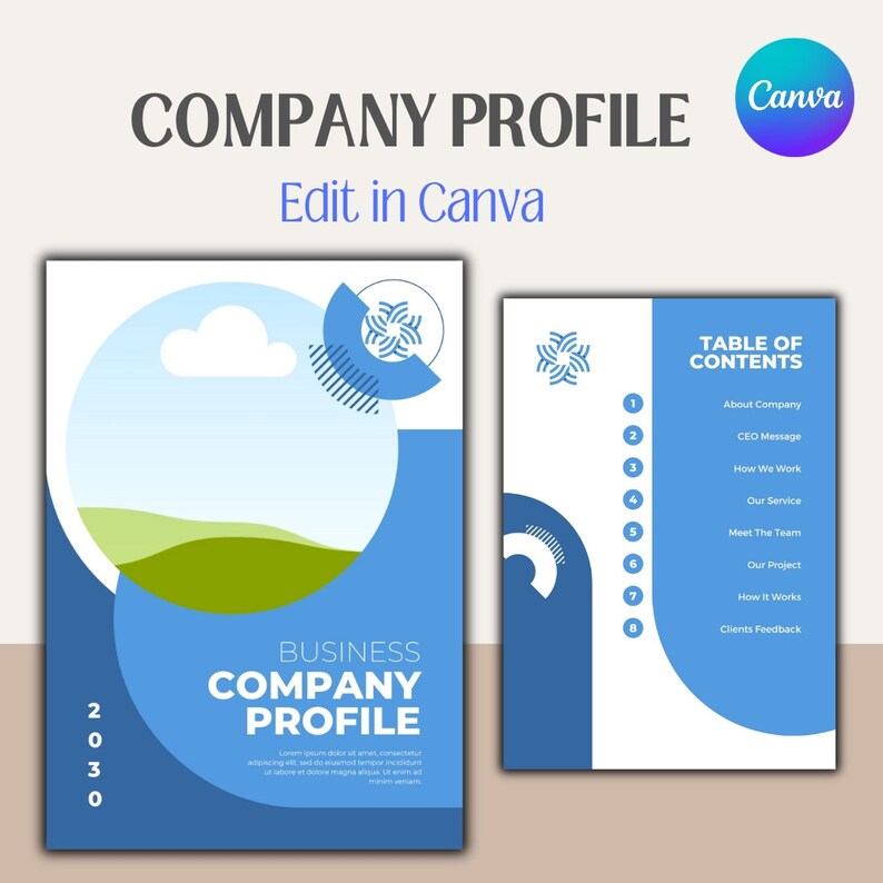Company Profile Brochure Template Corporate Brochure Canva Editable ...