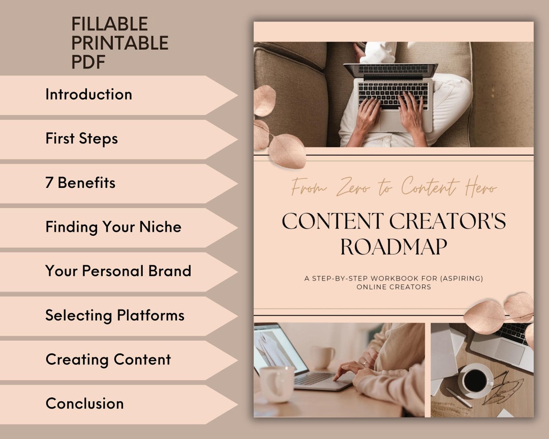 Content Creator Roadmap Workbook Content Writing Guide Content Creator ...