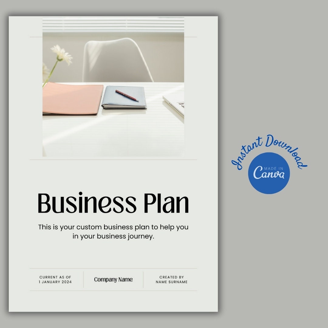 Business Plan Template PDF | Printable Business Plan | Small Business ...