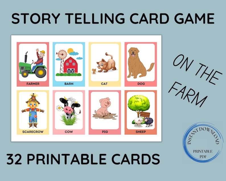 Story Magic Card Game: Farm Animals Storytelling Flashcards (digital ...