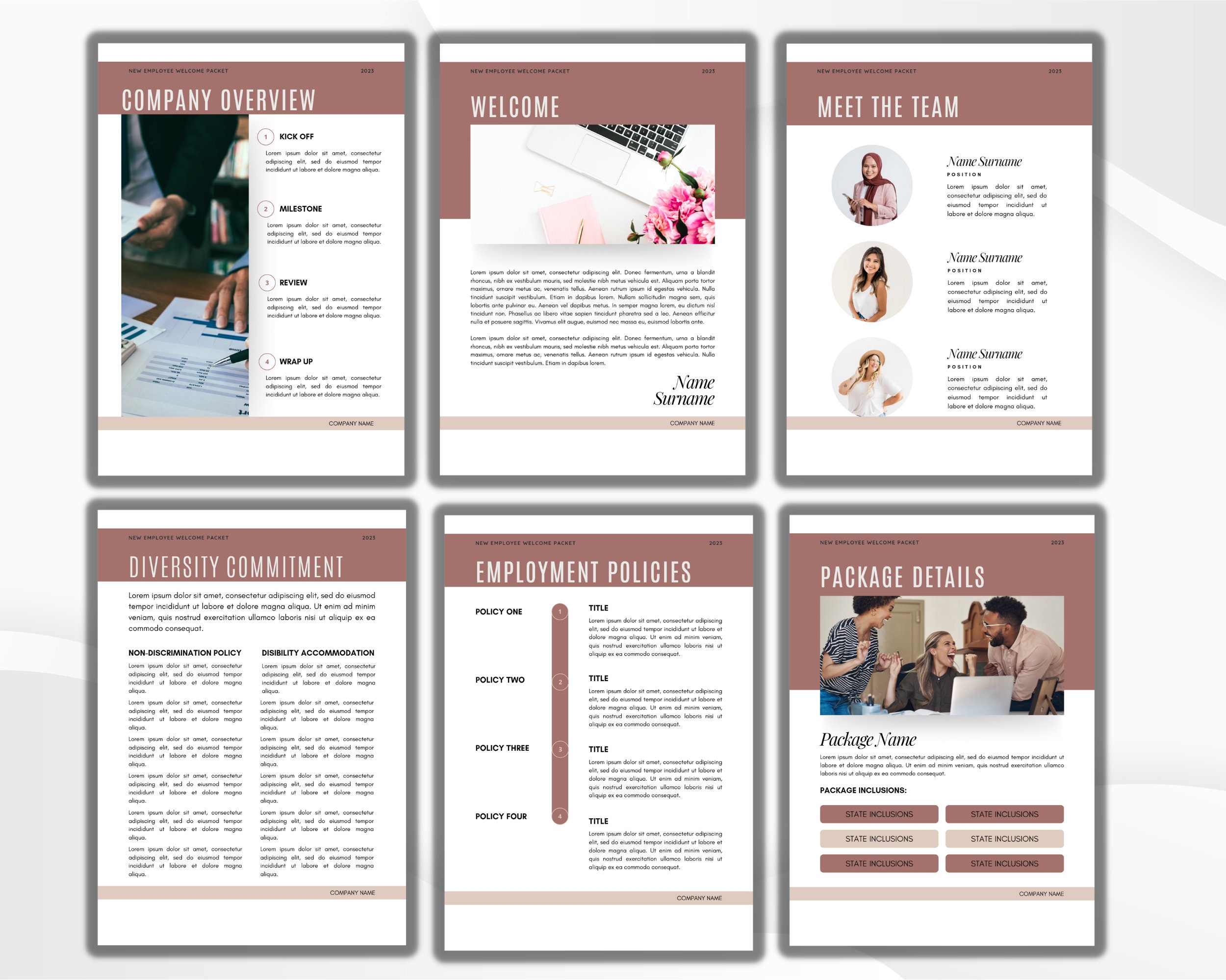 Employee Welcome Package Employee Onboarding Canva Template Employee Handbook Editable HR Manual ...