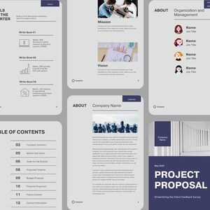 Project Proposal Template Edit in CANVA Client Proposal Template Business Proposal Project Guide ...