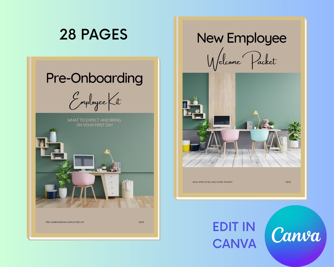 Employee Welcome Package Employee Onboarding Canva Template Employee Handbook Editable HR Manual ...