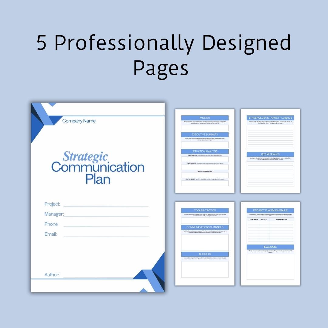 Company Communication Plan Template | Project Communication Management ...