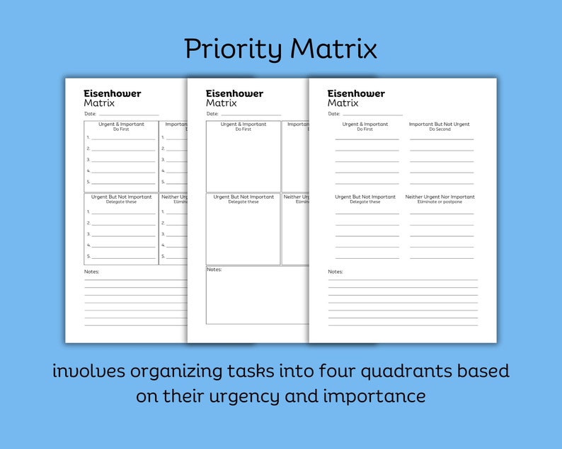 Priority Matrix Eisenhower Matrix Priority Study Planning Thesis ...