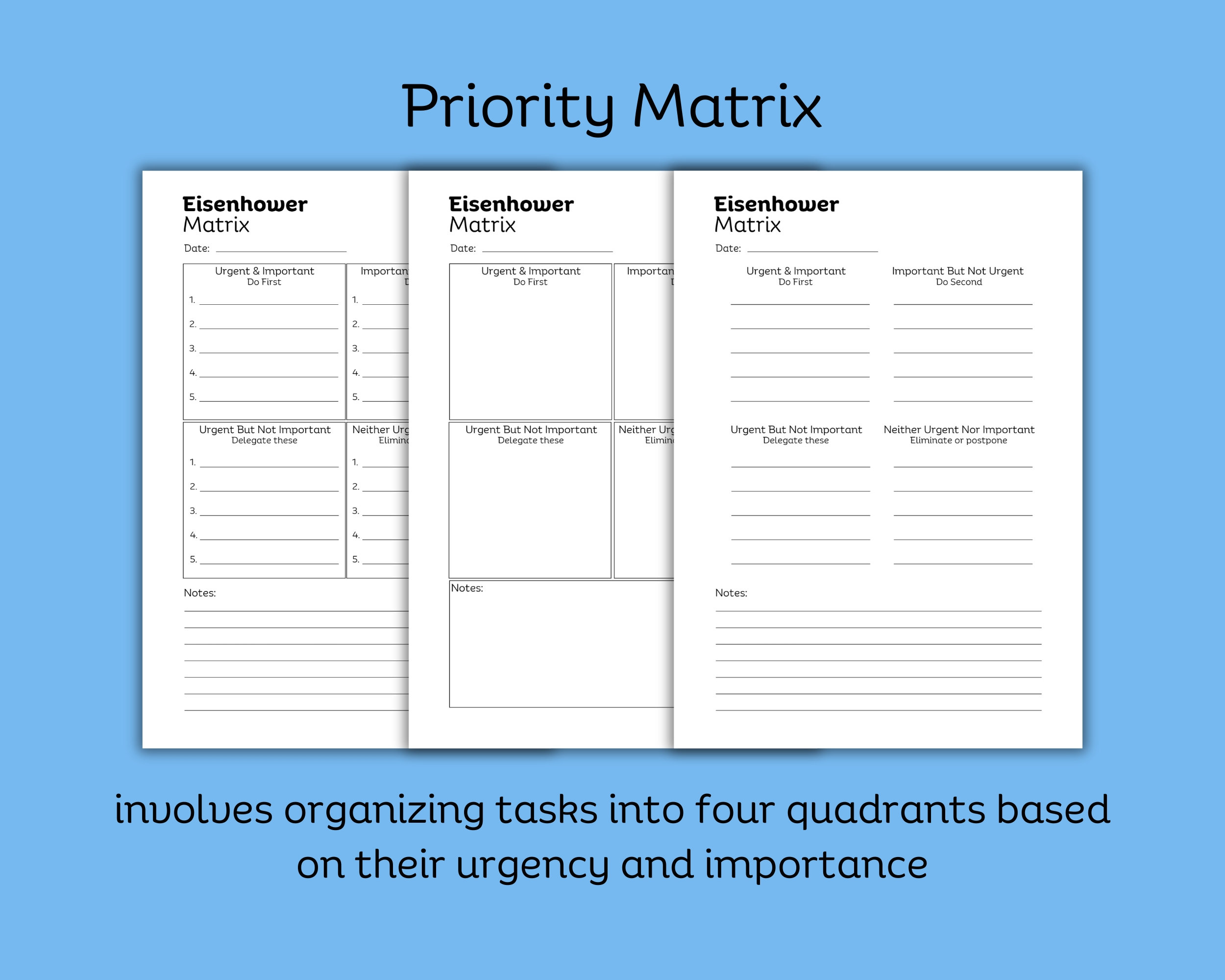 Priority Matrix Eisenhower Matrix Priority Study Planning Thesis ...
