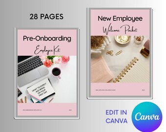 Employee Welcome Package Employee Onboarding Canva Template Employee Handbook Editable HR Manual ...