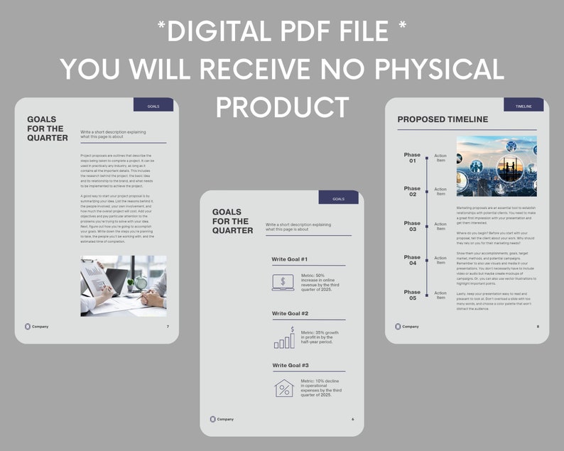 Project Proposal Template Edit in CANVA Client Proposal Template ...