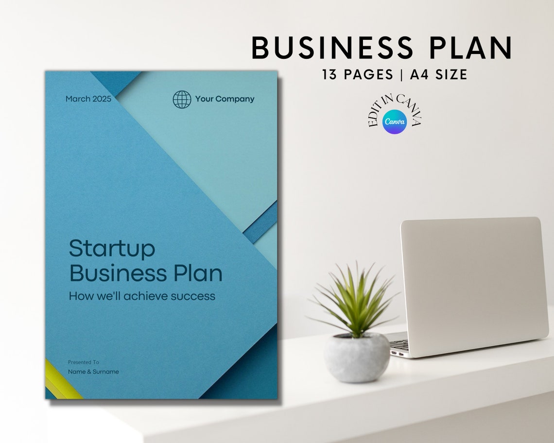 Business Plan Template PDF Printable Business Plan Small Business Plan ...