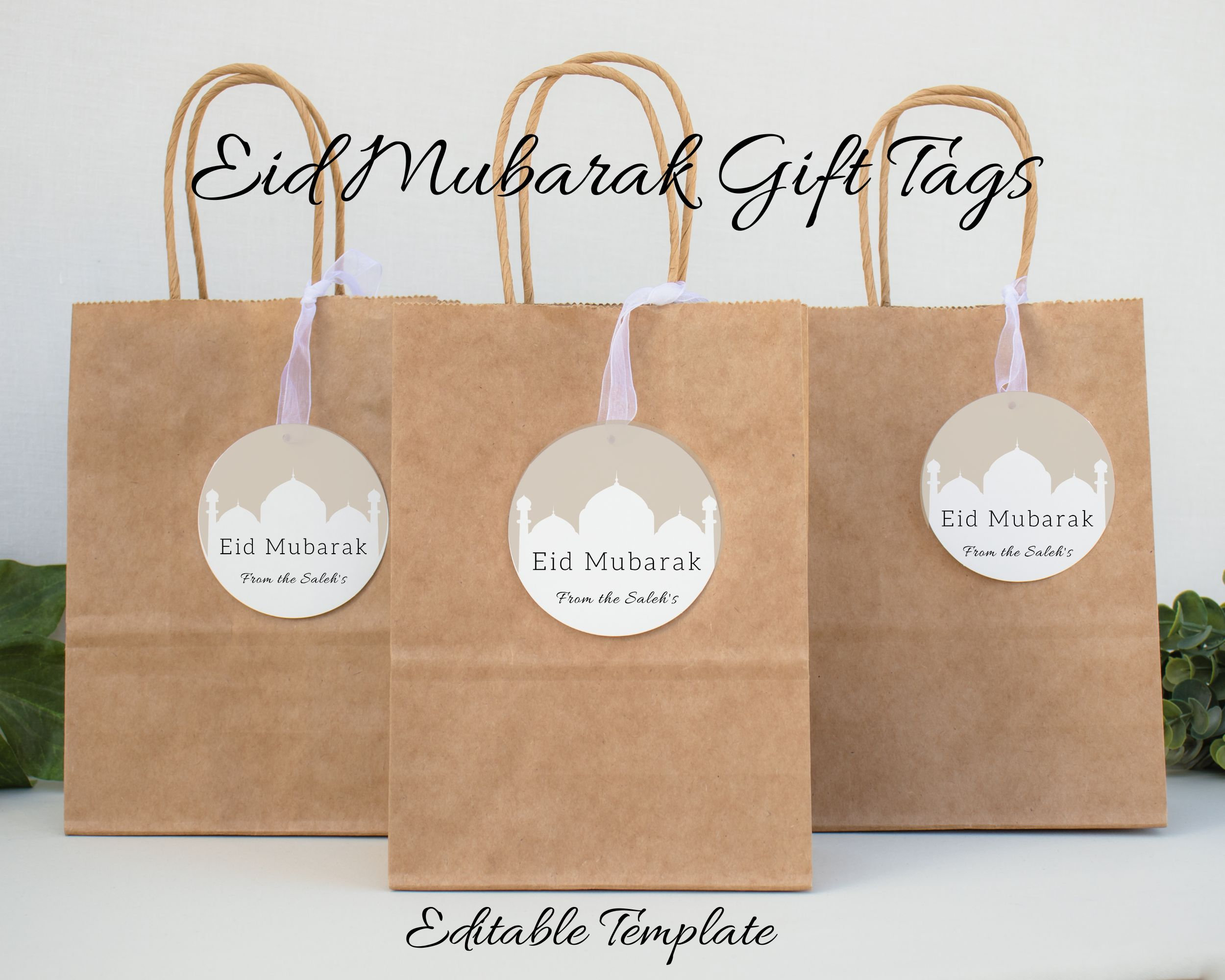 Personalized Eid Mubarak Gift Tags, Muslim Gifts for Kids, Printable ...
