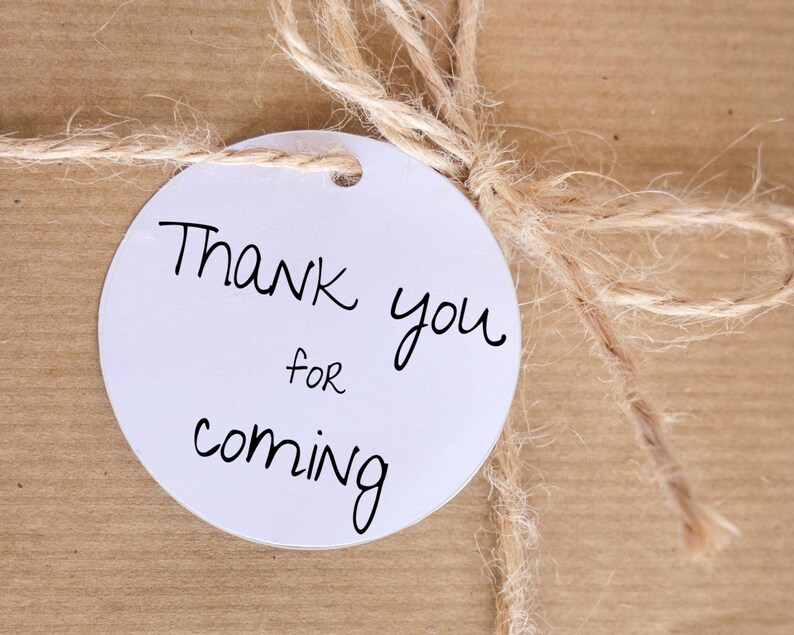 Printable Thank You for Coming Gift Tags - Etsy