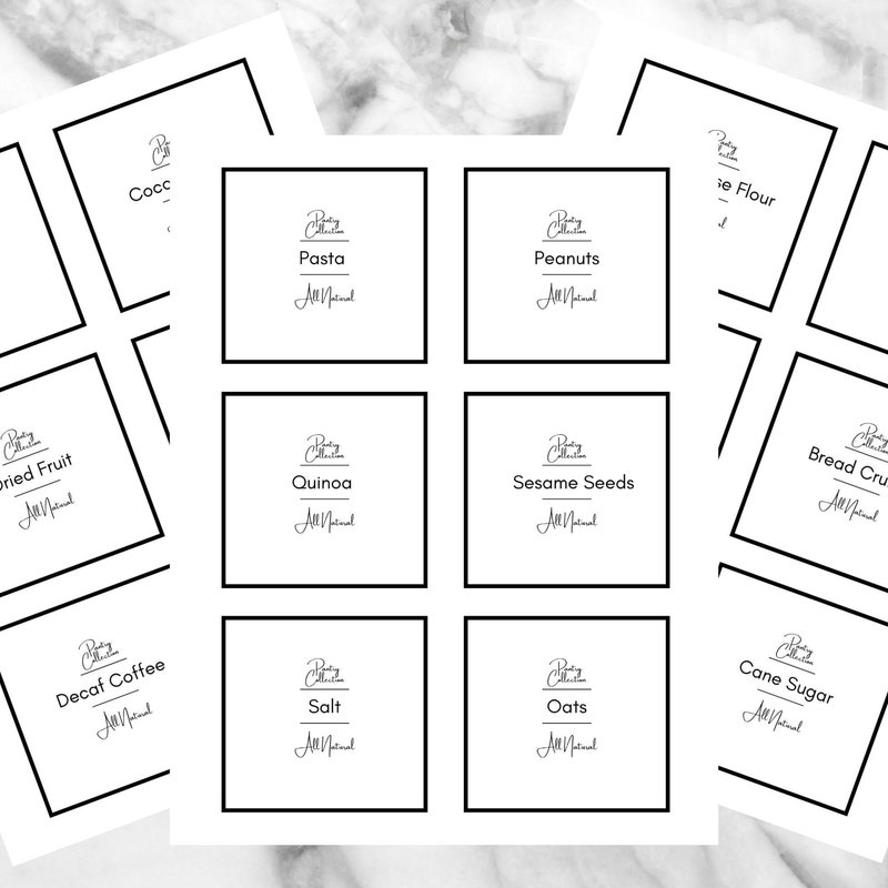 Custom Pantry Labels - Etsy