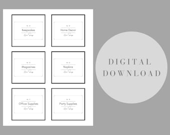 Storage Labels, Customized Labels, 3 Label Sizes, Printable Editable ...