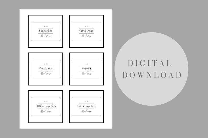 Printable Storage Labels, 3 Label Sizes, Editable Labels, Printable ...