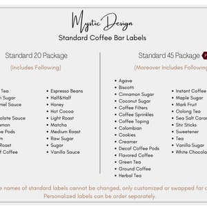 Printable Coffee Bar Labels, Customizable Labels, 5 Label Sizes ...