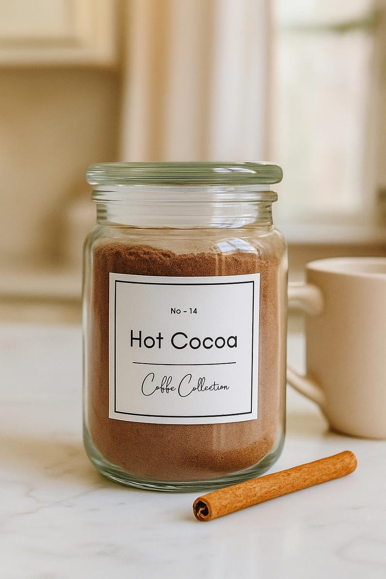 Coffee Bar Labels, Customizable Labels, 5 Label Sizes, Tidy Editable ...