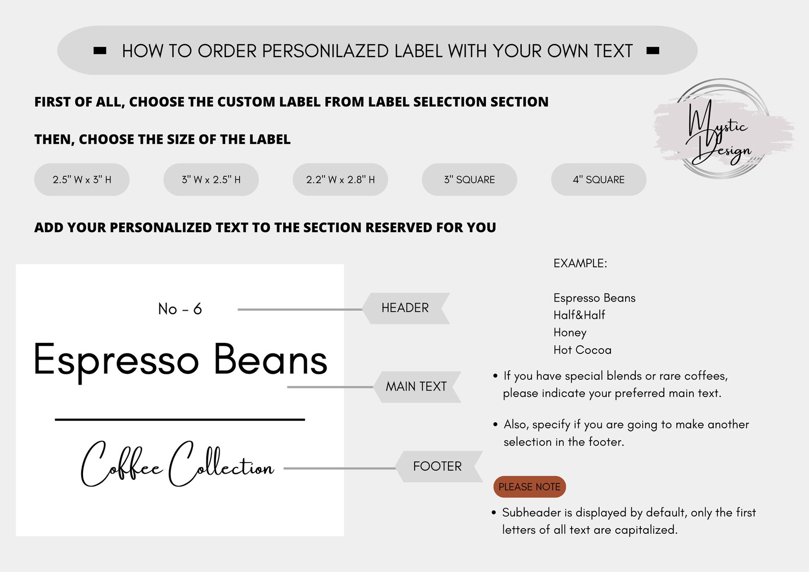 Printable Coffee Bar Labels, Customizable Labels, 5 Label Sizes ...