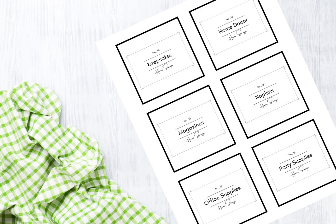 Digital Storage Labels, Supply Box Labels, Custom Labels, 3 Label Sizes ...