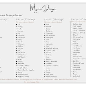 Storage Labels, Personalized Labels, 3 Label Sizes, Organization Label ...