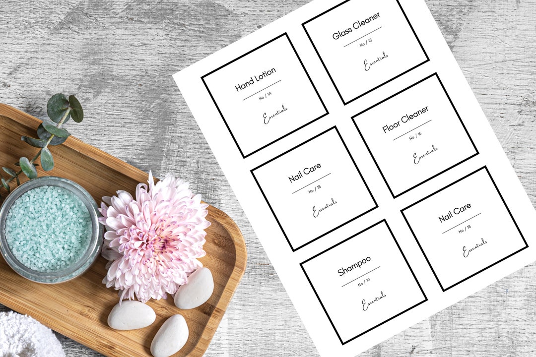 Printable Bathroom Labels, Customizable Labels, 7 Label Sizes, Editable ...
