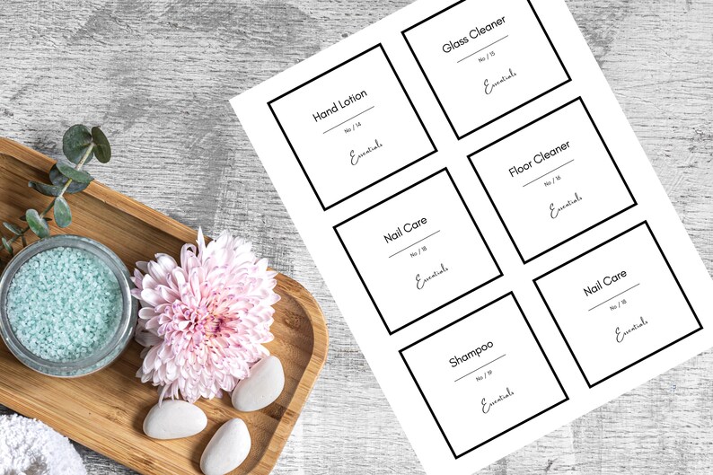 Printable Bathroom Labels, Customizable Labels, 7 Label Sizes, Editable ...