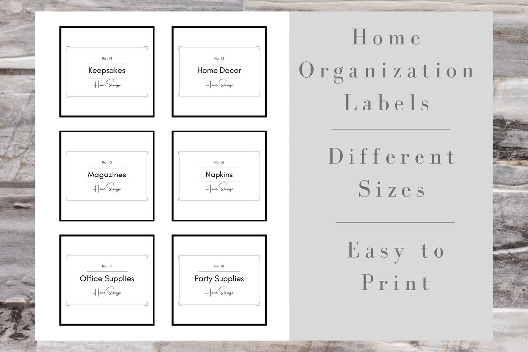 Storage Labels, Personalized Labels, 3 Label Sizes, Organization Label ...