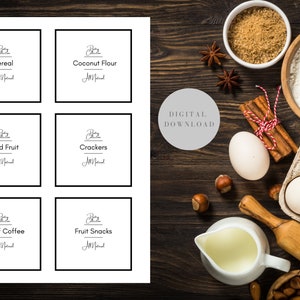 Printable Kitchen Pantry Label Template Bundle (digital Download) - Etsy