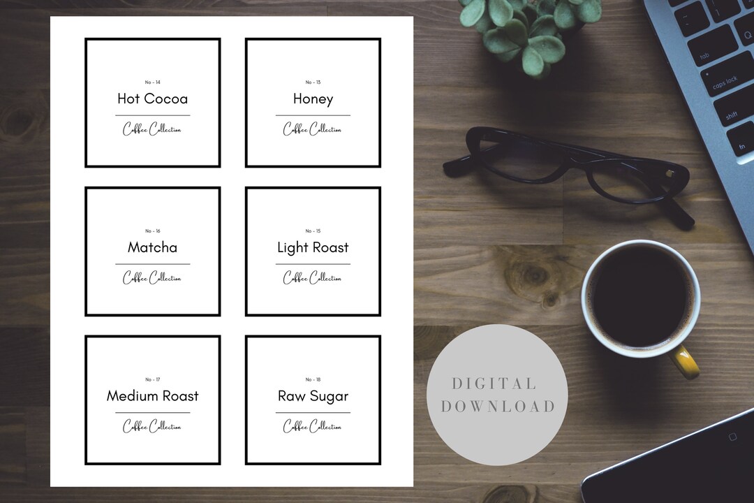 Customizable Labels, 5 Label Sizes, Editable Labels, Printable Label ...