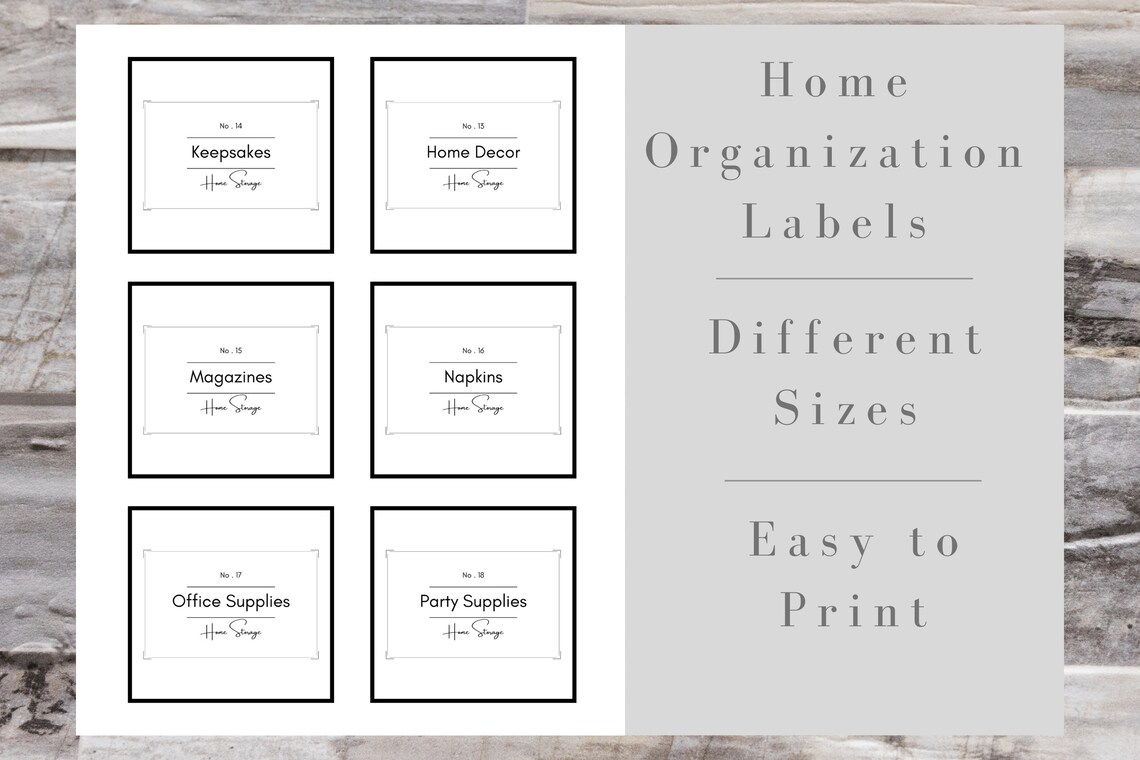 Printable Storage Labels, 3 Label Sizes, Editable Labels, Printable ...