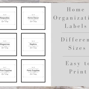 Printable Storage Labels, 3 Label Sizes, Editable Labels, Printable ...