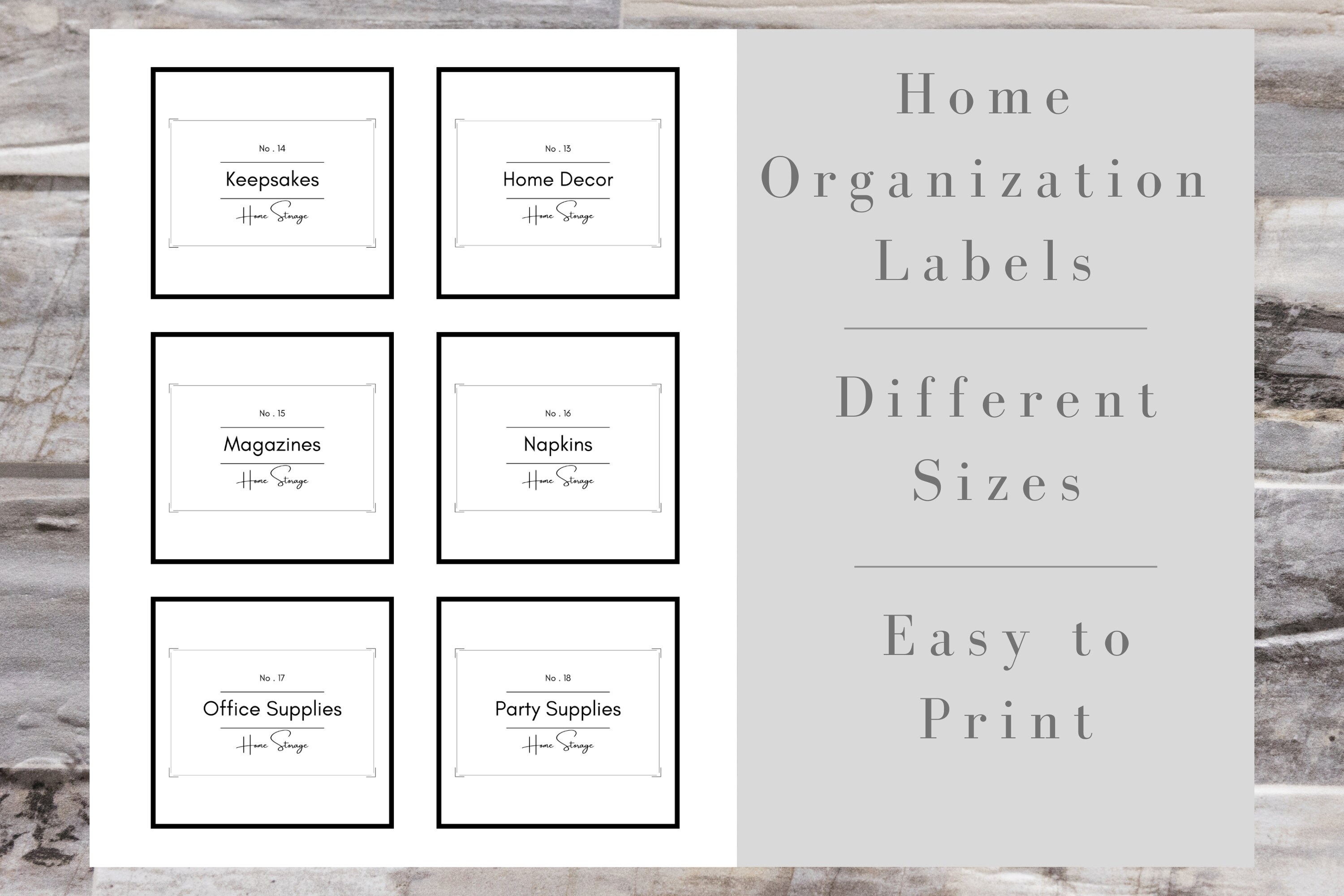 Printable Storage Labels, 3 Label Sizes, Editable Labels, Printable ...