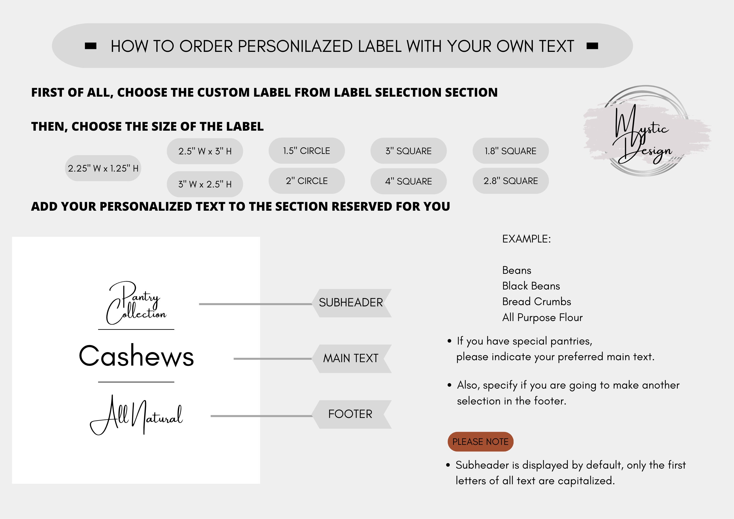 Kitchen Pantry Labels, Printable Custom Pantry Labels, 9 Label Sizes ...