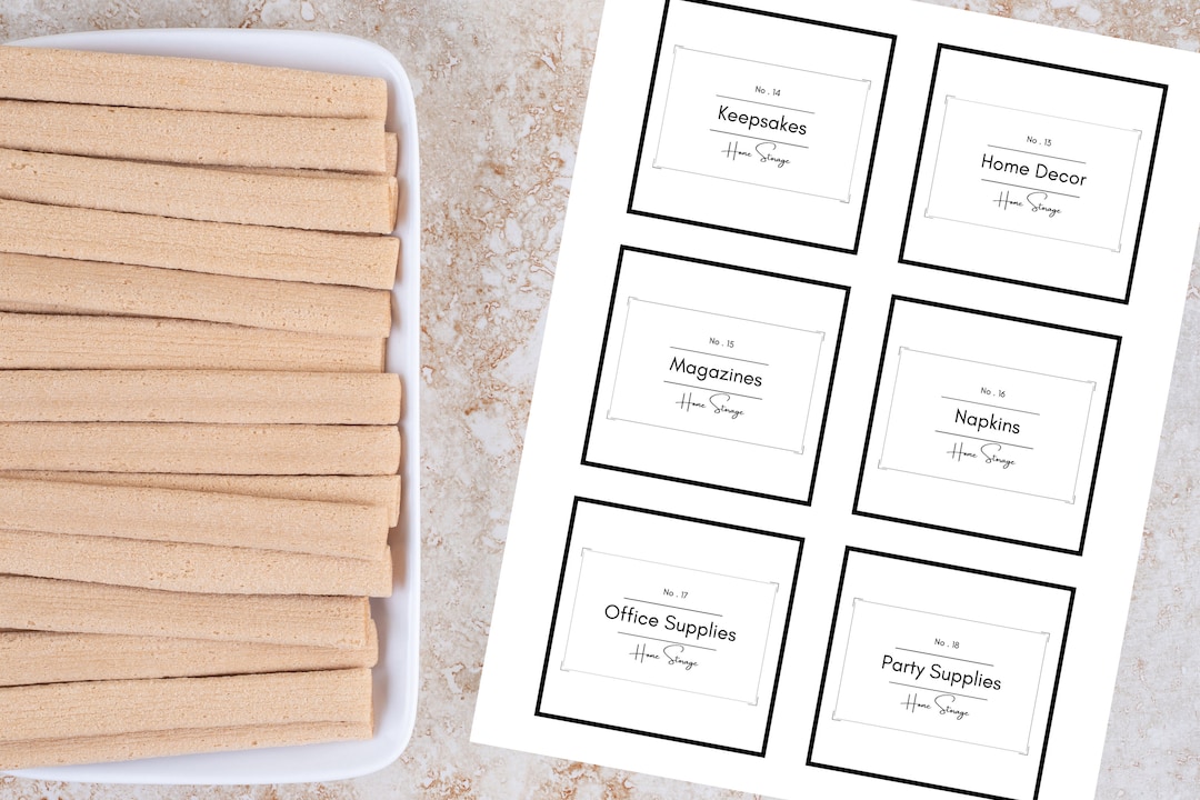 Digital Organization Labels, Custom Labels, 3 Label Sizes, Printable ...