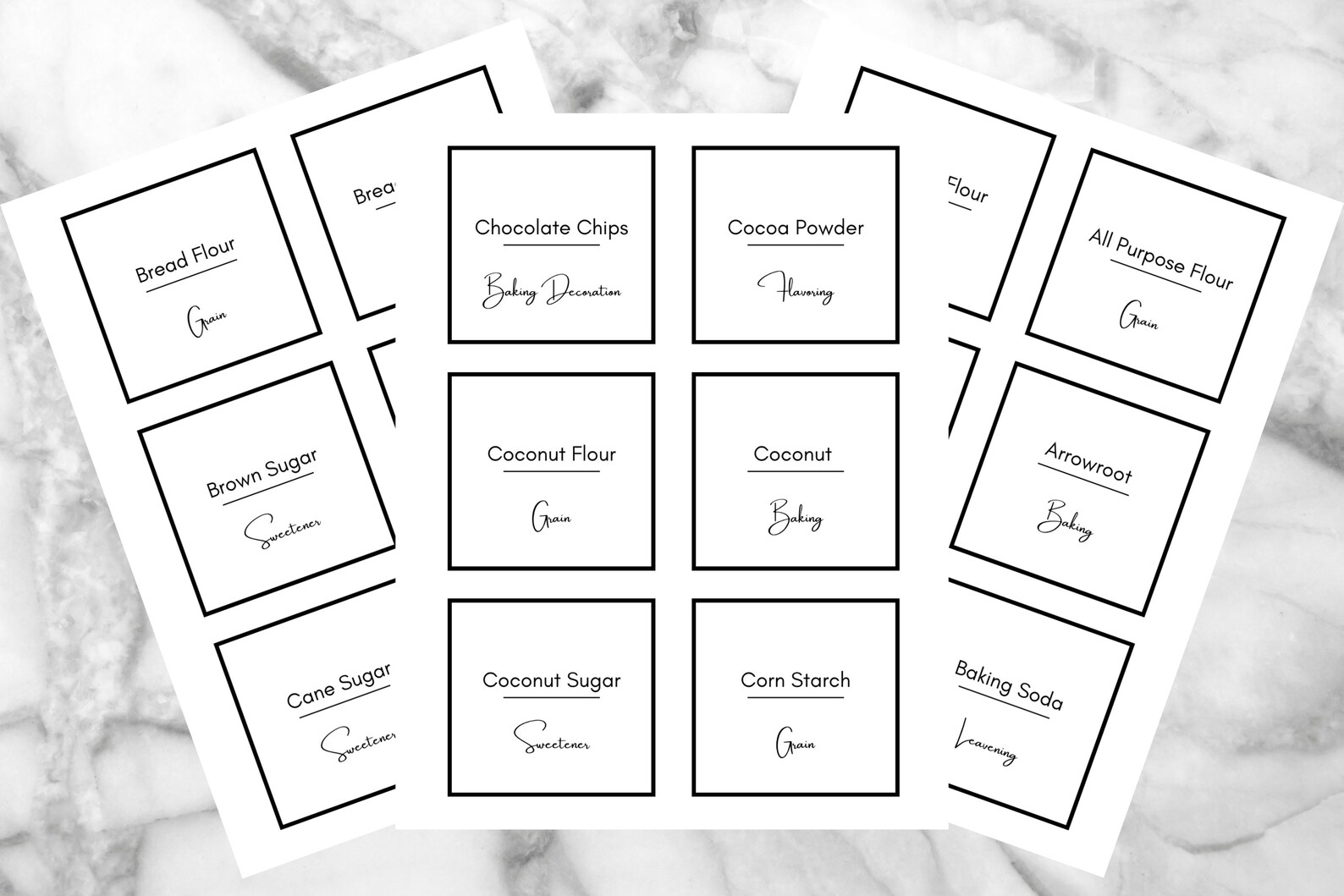 Printable Baking Labels, Customizable Labels, 8 Label Sizes, Editable ...